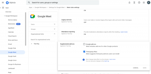 Update Google Meet: Google Meet add-ons are now availabe for android